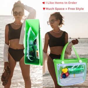 Lopau Accessories Inserts for Bogg Bag, 2 Packs Bag Insert Organizer Divider Storage Pouch for Rubber Tote Bag, Pool Bag Divider Beach Necessities, Ideal for Vacation Makeup Key Phone Cup Drink Holder