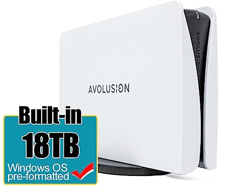 Avolusion PRO-5Y Series 18TB USB 3.0 External Hard Drive for WindowsOS Desktop PC/Laptop (White) - 2 Year Warranty