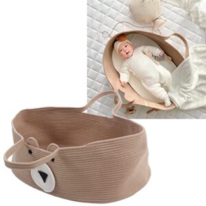 Baby Carrying Sleeping Basket, Cute Cotton Sleeping Baby Bassinet Cartoon Soft for Infants for Living Room (Type 1)