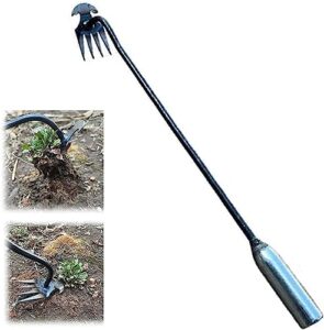 2023 new weeding tools weed pulling tools,manganese steel forging weeding machine,hand weeder tool,weed puller 4 teeth dual purpose weeder,garden weeder tools（50cm） (19.6in)