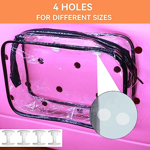 BWEALT Clear Insert Bags for BOGG Bag,Travel Transparent Pouch Storage Pop in Bogg Bags Beach Tote Accessories 4 Hole Decorative Bag with Zipper