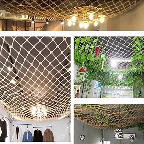 Outdoor Climbing net for Kids Adults, Backyard Playground net, Durable Climbing Cargo net Rope Ladder for Balcony Railing Protection, Stair Fall Prevention, attic Ceiling Decoration.(Size:2m* 2m)