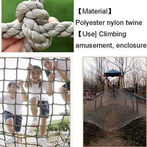 Outdoor Climbing net for Kids Adults, Backyard Playground net, Durable Climbing Cargo net Rope Ladder for Balcony Railing Protection, Stair Fall Prevention, attic Ceiling Decoration.(Size:2m* 2m)