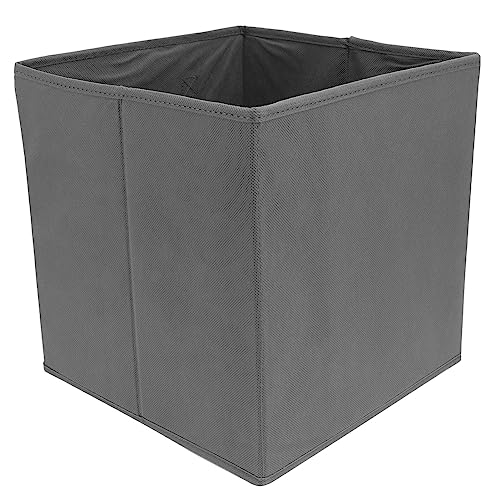 DOITOOL Foldable Storage Bins Fabric Open Storage Cubes Collapsible Organizer Baskets Laundry Container Nursery Hamper with Handles for Cabinet Closet Shelf Storage Gray