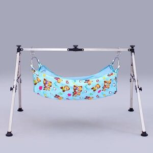 KISSATO Foldable Stainless Steel Infant, Baby Cradle with Non-Woven Storage Bag, Indian Style Palna