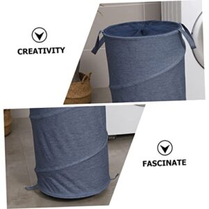 Alipis Drawstring Laundry Basket with Roller Kids Basket Kids Laundry Baskets Laundry Bin with Wheels Kids Clothes Hamper Laundry Basket Organizer Nursery Hamper Storage Basket Blue