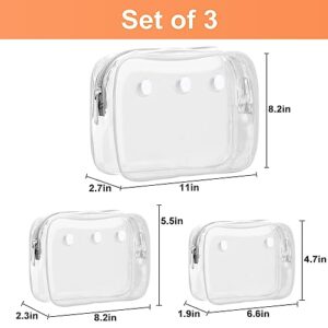 Everfunny 3 Packs Clear Bogg Beach Tote Bag with 2 Pack Insert Hooks Accessories for Bogg Bags Travel Makeup Clean Toiletry Brush Organizer Cosmetic Divider Storage Inner Pouch