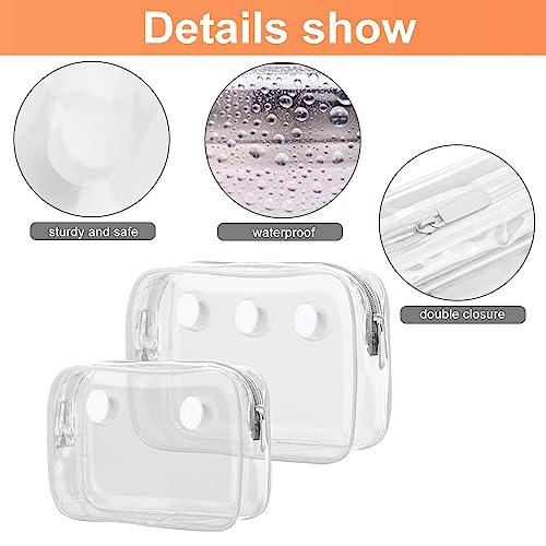 Everfunny 3 Packs Clear Bogg Beach Tote Bag with 2 Pack Insert Hooks Accessories for Bogg Bags Travel Makeup Clean Toiletry Brush Organizer Cosmetic Divider Storage Inner Pouch