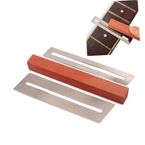 Fret Polish Clean Beam Stone Fretboard Protector Fret Leveling Beam Silk Flakes Grinding Stone Fingerboard Brown Leveling Sanding Fret Polish