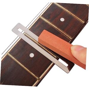 Fret Polish Clean Beam Stone Fretboard Protector Fret Leveling Beam Silk Flakes Grinding Stone Fingerboard Brown Leveling Sanding Fret Polish