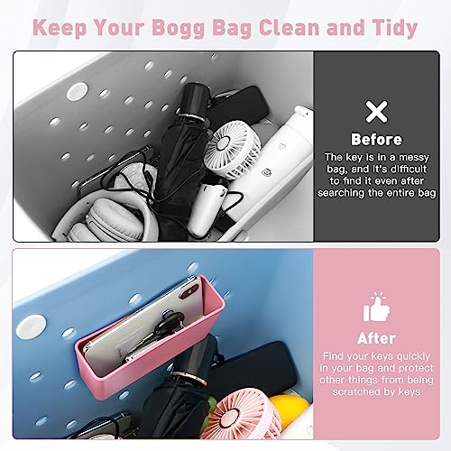 DGLOZE 2PCS Organizer Holder for Bogg Bag, Accessories for Bogg Bags Compatible with Bogg Bag Original, Insert Organizer Holder Compatible with Bogg Bag (Pink)