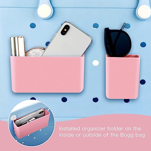 DGLOZE 2PCS Organizer Holder for Bogg Bag, Accessories for Bogg Bags Compatible with Bogg Bag Original, Insert Organizer Holder Compatible with Bogg Bag (Pink)