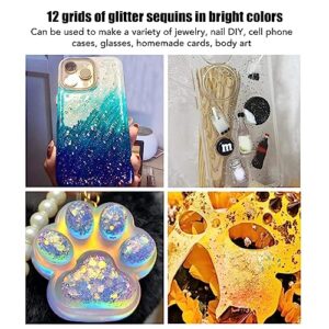 Nail Glitter Sequins, Multiple Shapes High Flash Hand Made DIY Craft Glitter Sequin for Homemade Cards(White)