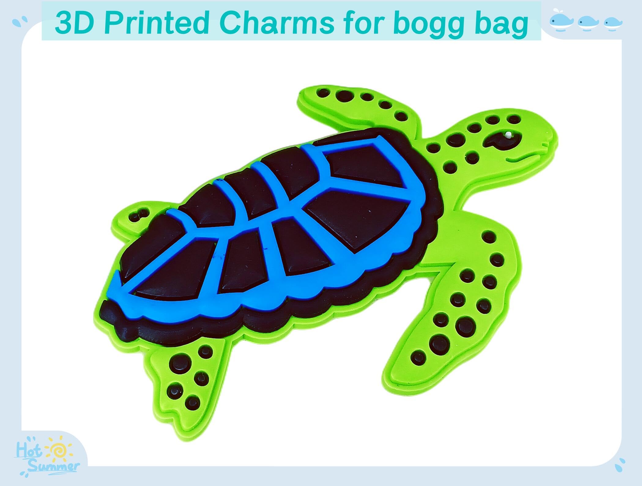 Lovyit Charm Accessories for Bogg Bag - Rubber Beach Bag Accessories Charm Insert, 3pcs Flowers Dolphin Beach Totes Charm Decoration Insert for Simply Southern Beach Totes Bag (3pcs, Dophlin+Sail)