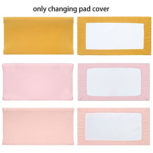 Newborn Baby Diaper Changing Pad Soft Stretchy Muslin Breathable Cover Change Table Cover for Lounger Cover