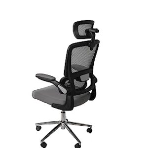 Mesh Ergonomic Office Chair with Flip Up Arms High Back Desk Chair -High Adjustable Headrest with Flip-Up Arms, Tilt Function, Lumbar Support Swivel Computer Chair Task Chair,Executive Chair, Gray