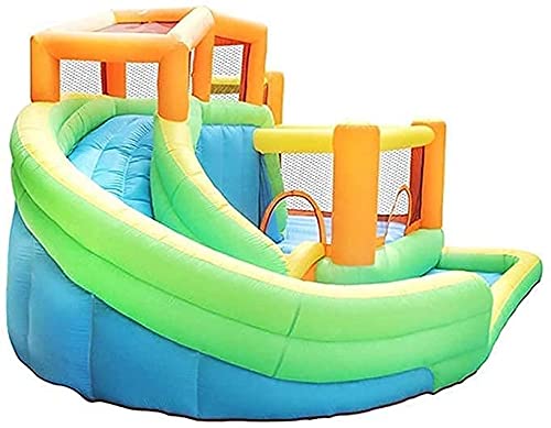 Bouncy Castle, Inflatable Castle for Kids Inflatable Castle Family Children's Playground Outdoor Play Equipment Small Trampoline Slide (Outdoor Sports)