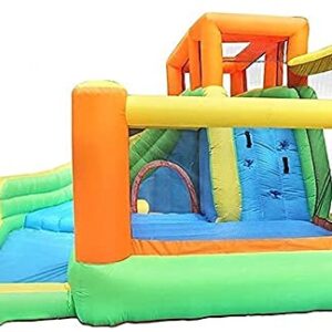 Bouncy Castle, Inflatable Castle for Kids Inflatable Castle Family Children's Playground Outdoor Play Equipment Small Trampoline Slide (Outdoor Sports)