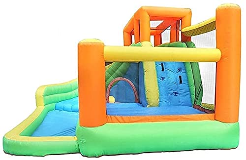 Bouncy Castle, Inflatable Castle for Kids Inflatable Castle Family Children's Playground Outdoor Play Equipment Small Trampoline Slide (Outdoor Sports)