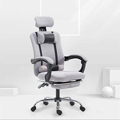 XXXDXDP Office Chair High Back Executive Computer Desk Chair - Adjustable Lumbar Support, Slidable Headrest and Flip-up Arms, Thick Padding for Comfort