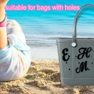 PLLCJB Bag Charms Compatible with Bogg Bag, Alphabet Charm Large Size Letters Decor Rubber Beach Tote Bag Charms Compatible with Bogg Bag Accessories, K