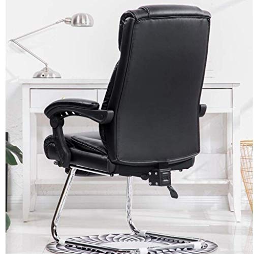 XXXDXDP Executive Office Chair PU Leather Ergonomic Computer Chair High Back Home Office Swivel Desk Chairs with Headrest and Lumber Support, Black