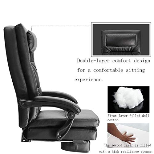 XXXDXDP High Back Office Chair Executive Desk Chair with Padded Armrests,Adjustable Ergonomic Swivel Task Chair with Lumbar Support (Color :Black or Brown) (Color : D)