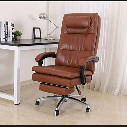 XXXDXDP High Back Office Chair Executive Desk Chair with Padded Armrests,Adjustable Ergonomic Swivel Task Chair with Lumbar Support (Color :Black or Brown) (Color : D)