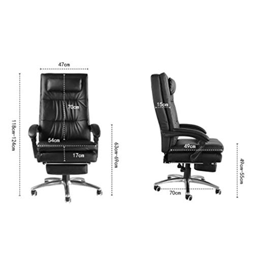 XXXDXDP High Back Office Chair Executive Desk Chair with Padded Armrests,Adjustable Ergonomic Swivel Task Chair with Lumbar Support (Color :Black or Brown) (Color : D)