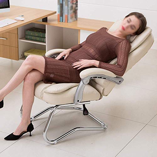 XXXDXDP Executive Ergonomic Desk Chair Chair Heavy Duty Swivel Adjustable Leather Chair Comfortable Ride (Color : Coffee Color)