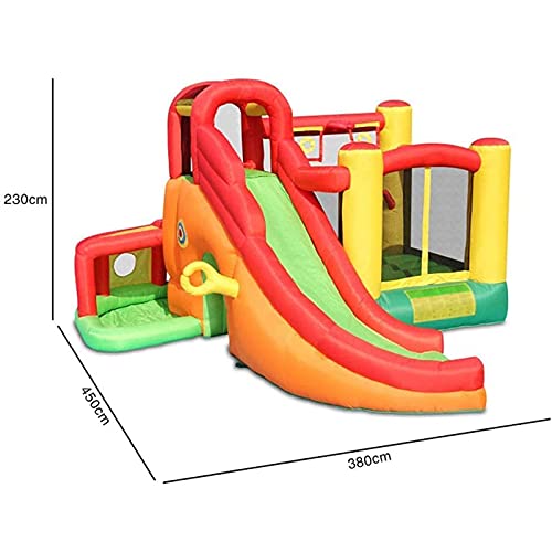 Inflatable Castle for Children,/Indoor and Outdoor Large-Scale Park Trampoline/Slide Rock Climbing/Small Household Playground/Safe and Non-Toxic/Easy to Clean