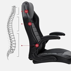 SieHam Chairs,Gaming Chair, Ergonomic Office Chair Sturdy Durable Bedroom Chair Office Meeting Room Executive Swivel Desk Chair/Black/50 * 48 * 110-118Cm