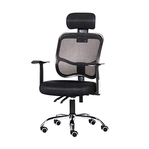 Mlaea Lawyer Hospital Office Chair, Adjustable Height Armchair High Back Comfortable Desk Chairs, Executive Swivel Chair, 48 * 48 * 64-74CM(Color:Black)