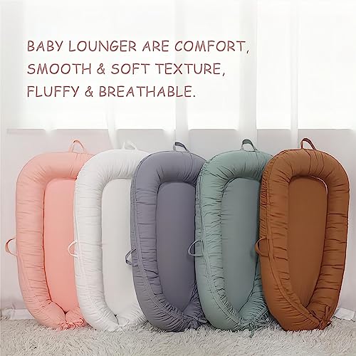 CUAIBB Baby Lounger for Newborn, Baby Nest Sleeper Newborn Lounger, Portable Baby Lounger for Baby 0-12 Months, Cosleeping Baby Bed Infant Lounger Bed in Bed - Green