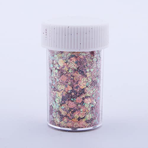 Craft Glitter Set 12 Colors Holographic Glitter Sequins Resin Rainbow Glitter for Body Face Nail Art Craft