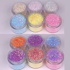 Mixed Colourful Glitter Sequins for Resin Craft Glitter Body Face Hair Glitter Nail Sequins 3D Nail Art Decoration