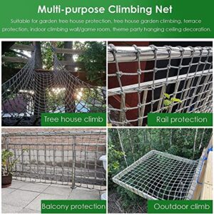 Outdoor Climbing Net for Kids Adults, Playground Cargo Net, Climbing Safety Net, Accessories for Tree Fort, Garden, Backyard Climbing Frame, Jungle Gym, Warrior Obstacle Course.(Size:1m*1m)