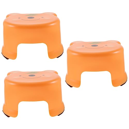 LIFKOME 3pcs Cartoon Plastic Stool Plastic Step Stools for Adults Bathroom Stool for Toddlers Porta Potty for Adults Potty Training Kitchen Helper Stool for Toddlers Shower Seat Stool Poo