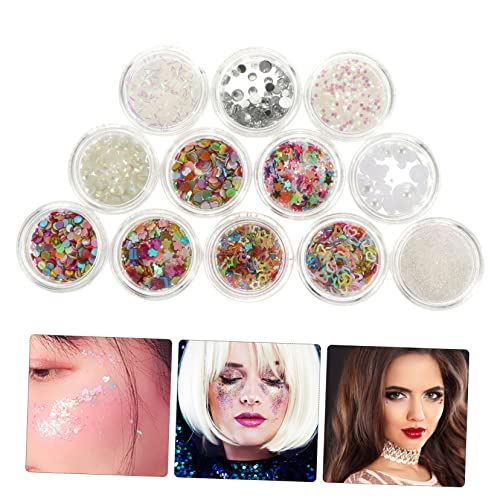 Vaguelly 1 Set Eye Makeup Sequins Nail Sequins Glitter Nail Sequins Flakes Nail Polish Applique Multipurpose Sequins Eye Makeup Sticker Glitter Sequins Flash Eye Makeup Stickers