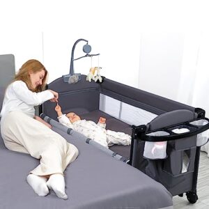 zebrater 5 in1 Baby Bassinet Bedside Crib and,8 in 1 High Chairs for Babies and Toddlers.