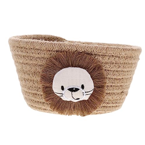 STOBAZA Nordic Cotton Rope Storage Box Porch Finishing Basket Home Animal Weaving Desktop Storage Box Baby Basket Woven Basket Baby Storage Basket Woven Baskets for Storage Nursery Baskets