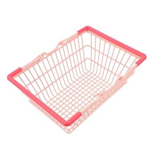 tidtaleo shopping basket hanging basket grocery basket makeup hamper plastic storage baskets storage baskets pink storage basket shopping storage basket pretend play shopping basket