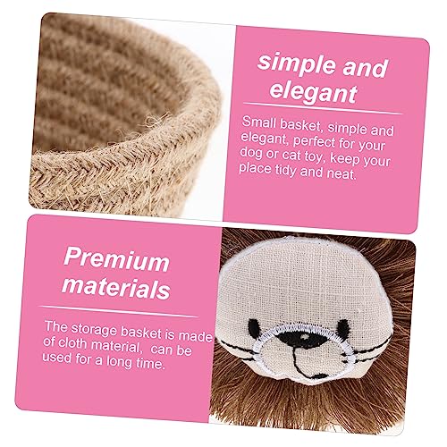 STOBAZA Nordic Cotton Rope Storage Box Porch Finishing Basket Home Animal Weaving Desktop Storage Box Baby Basket Woven Basket Baby Storage Basket Woven Baskets for Storage Nursery Baskets