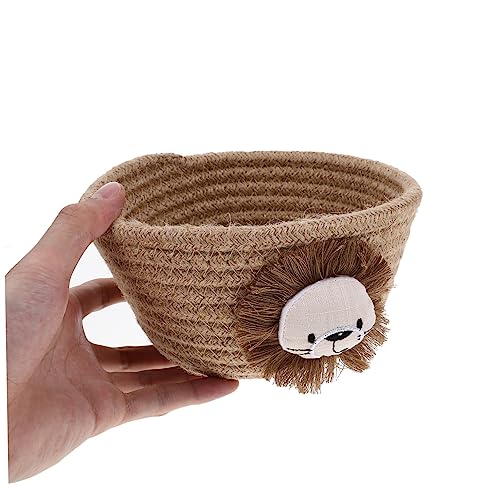 STOBAZA Nordic Cotton Rope Storage Box Porch Finishing Basket Home Animal Weaving Desktop Storage Box Baby Basket Woven Basket Baby Storage Basket Woven Baskets for Storage Nursery Baskets