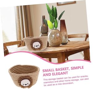 STOBAZA Nordic Cotton Rope Storage Box Porch Finishing Basket Home Animal Weaving Desktop Storage Box Baby Basket Woven Basket Baby Storage Basket Woven Baskets for Storage Nursery Baskets