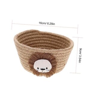 STOBAZA Nordic Cotton Rope Storage Box Porch Finishing Basket Home Animal Weaving Desktop Storage Box Baby Basket Woven Basket Baby Storage Basket Woven Baskets for Storage Nursery Baskets