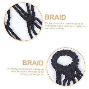 Alipis 3pcs Stuffed Dogs for Kids Plush Net Bag Cotton Rope Black to Weave