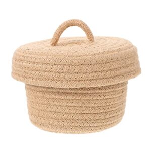 toyandona storage basket tray decor book decorations baby basket woven toy bin storage baskets with lids cotton rope woven basket cotton rope brown tabletop basket desktop storage basket key