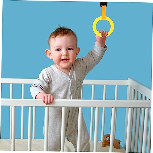 Lurrose Accessories Infant Rings Rings Bracket Hanging Ring Handle The Fence Adjust Kid cots Wristband Crib Hanging Pull Rings Infant Bed Ring Bracket Ring Crib for Plastic