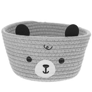 fondotin cotton rope storage basket woven basket baby storage bin laundry basket for baby cat baskets sundries basket baby nursery organizers grey storage organizer no lid basket manual